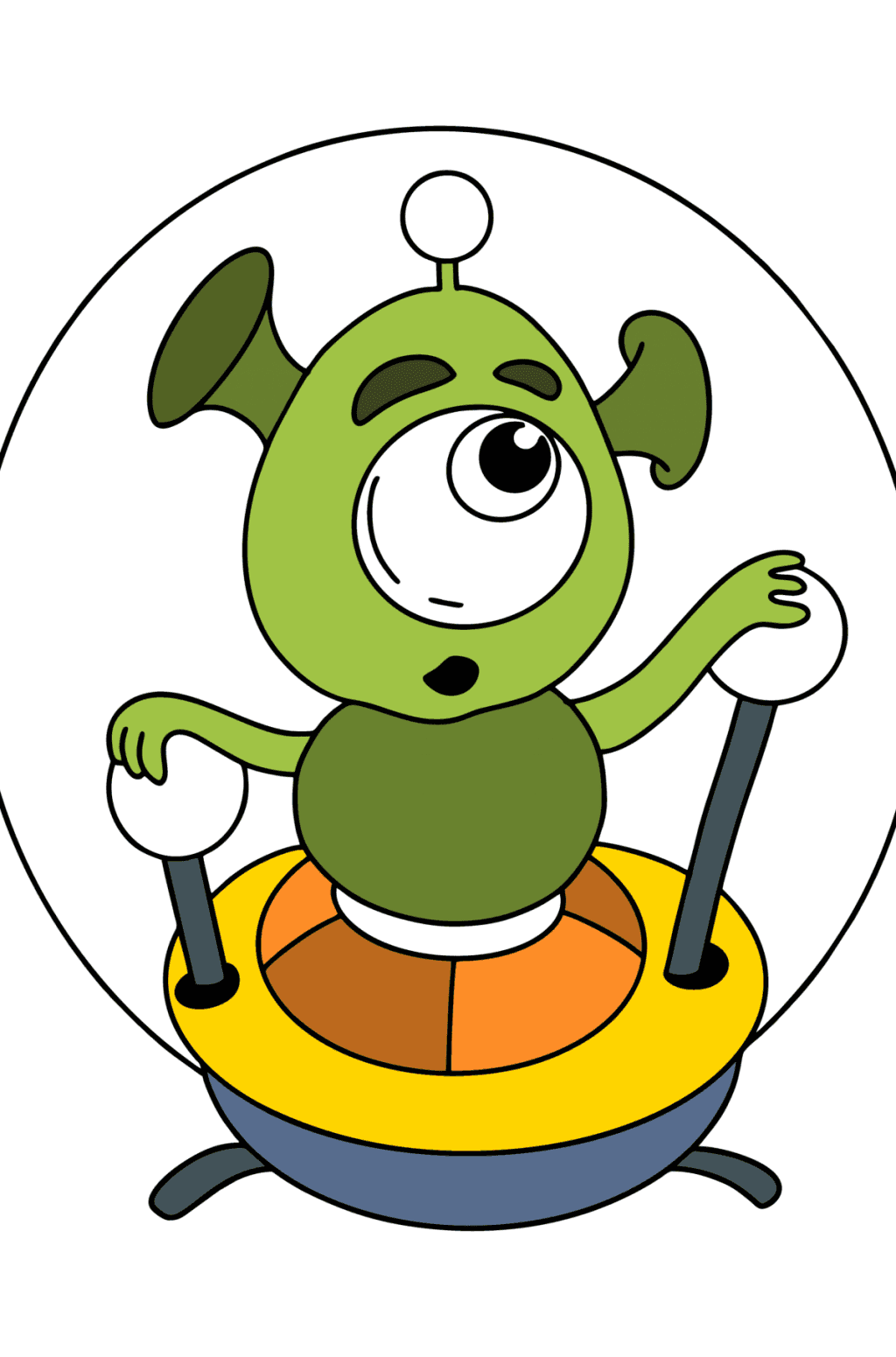 Cute alien coloring pages ♥ Online and Print for Free!