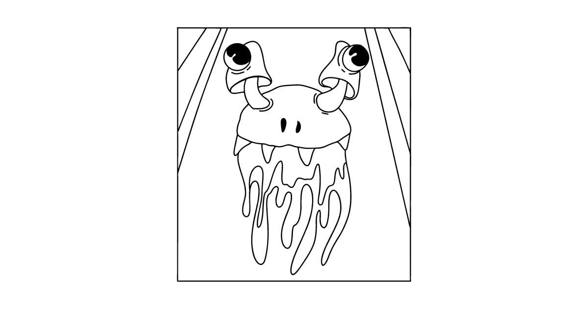 Wajah monster kartun gambaran mewarnai - Online dan Cetak Gratis!