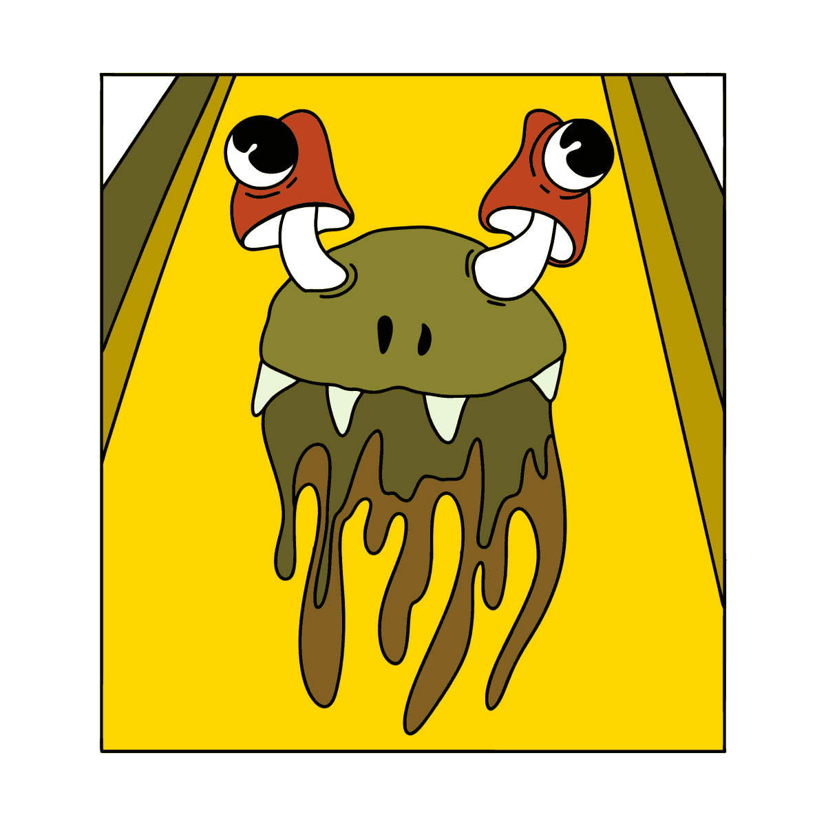 Cartoon monster face coloring page ♥ Online and Print for Free!