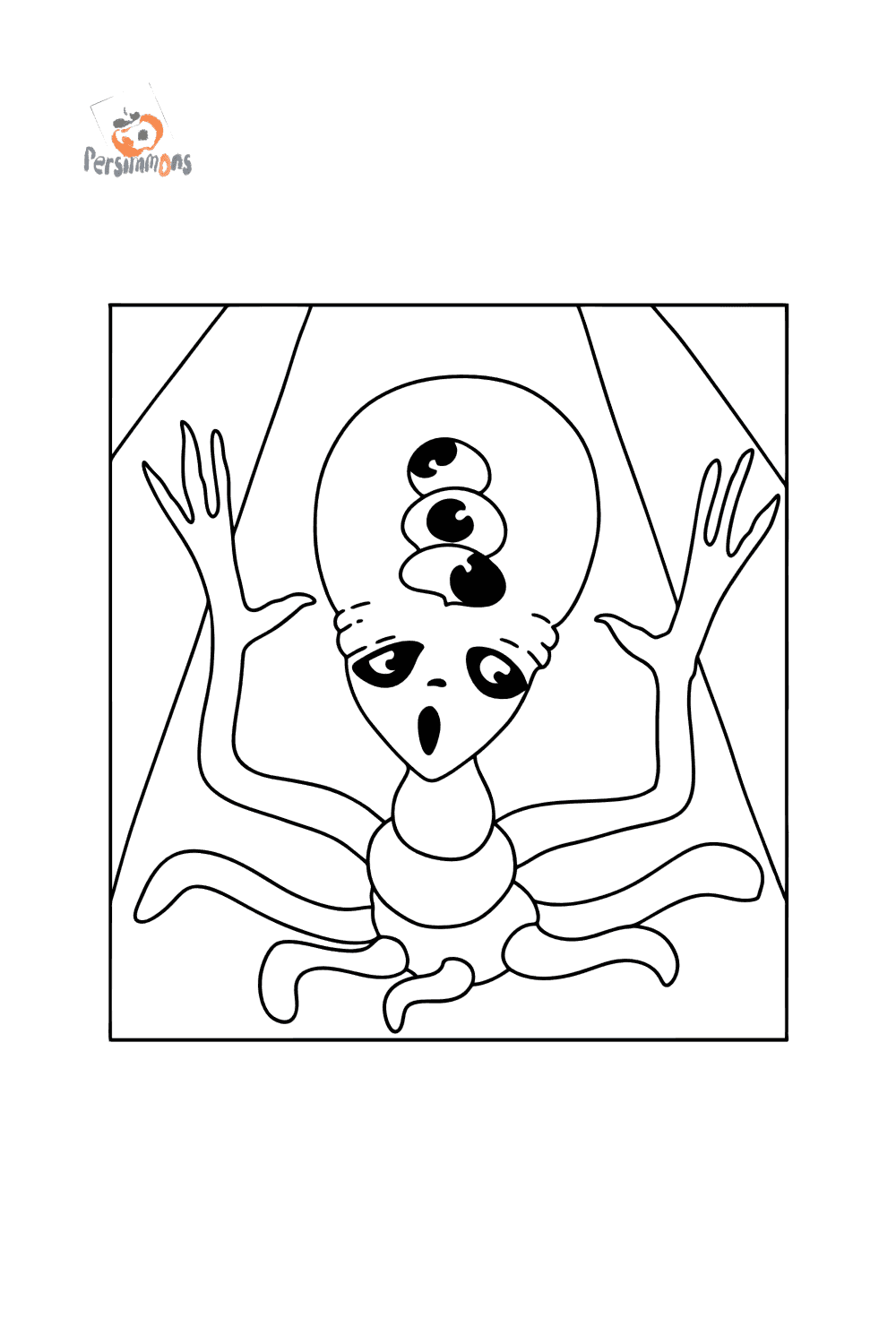 Scary Alien Coloring page ♥ Online and Print for Free!