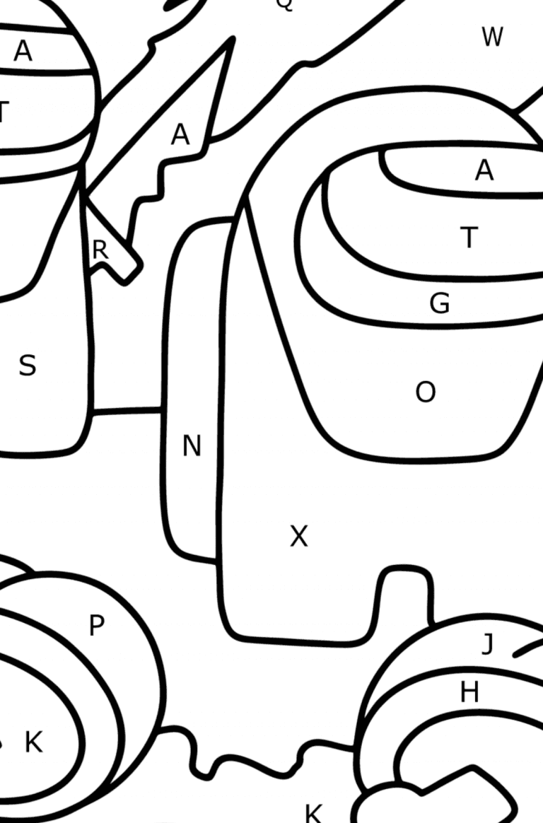 Coloring page Among Us coloring page Battle ♥ Online and Print!