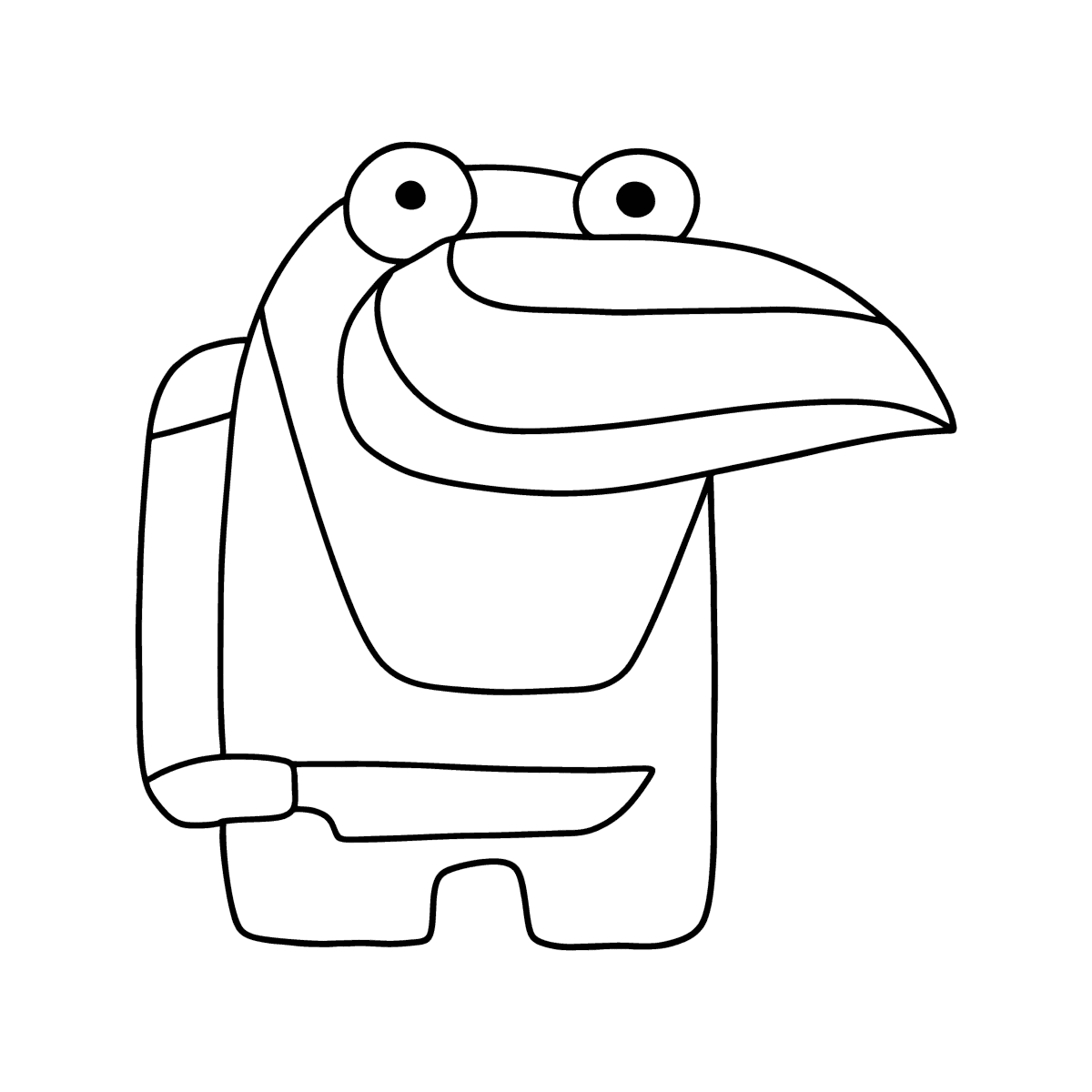 Among Us karakter kleurplaat | Coloring-for-Kids.com