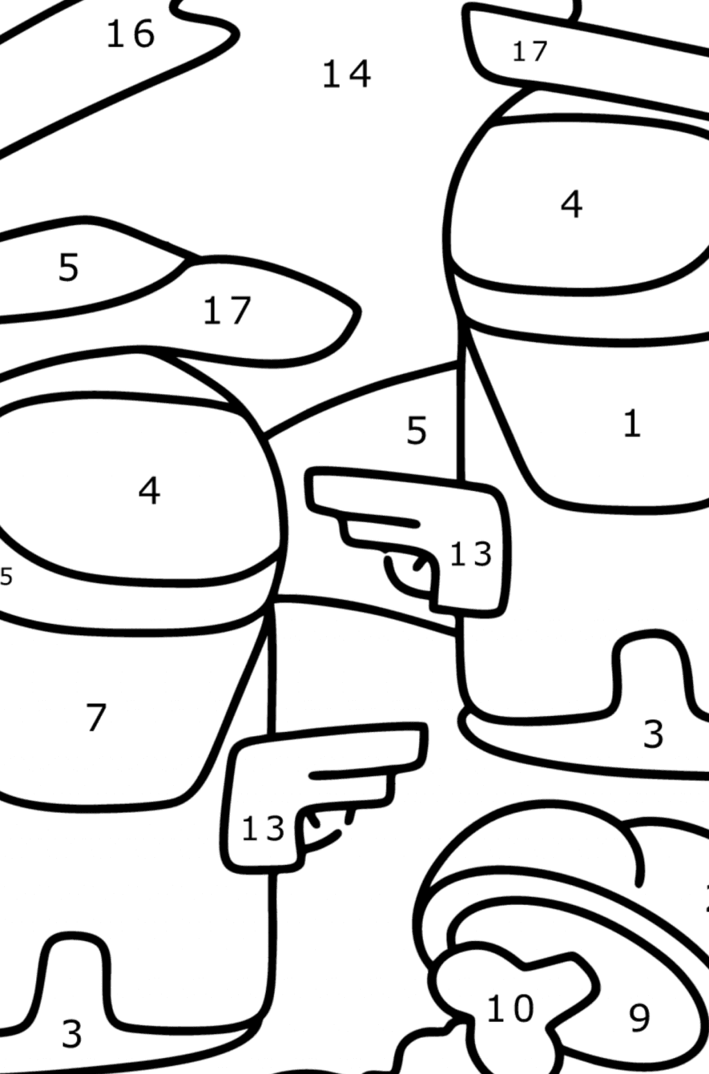 Coloring Among Us Scary story ♥ Online and Print for Free!