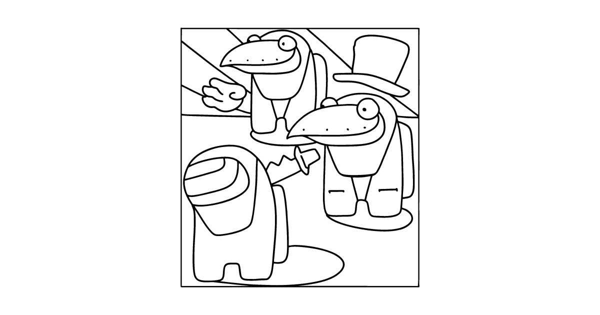 Among us Imposter Bilder zum Ausmalen ♥ Drucken und online!