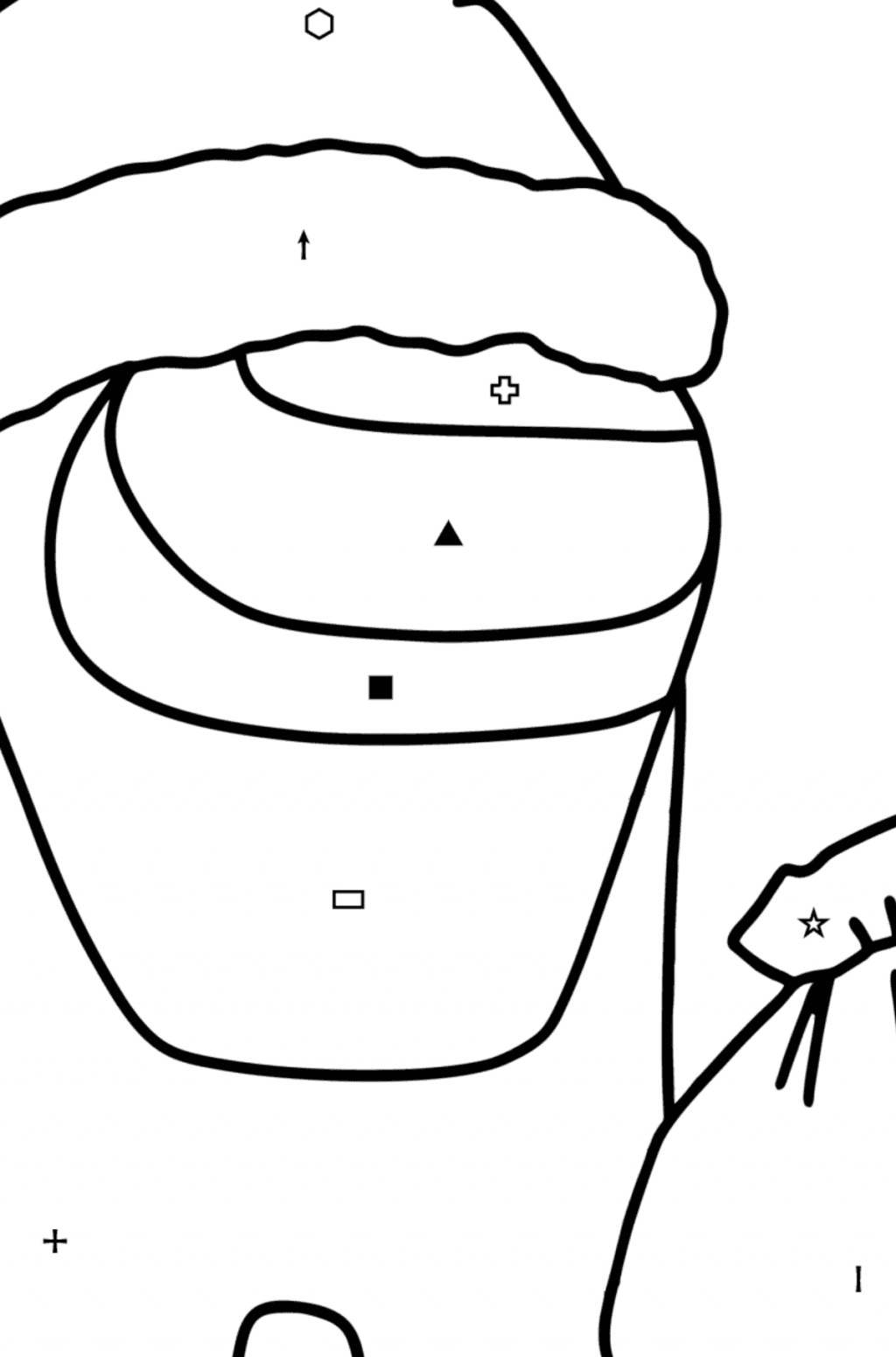 Among Us coloring page - New Year ♥ Online and Print for Free!