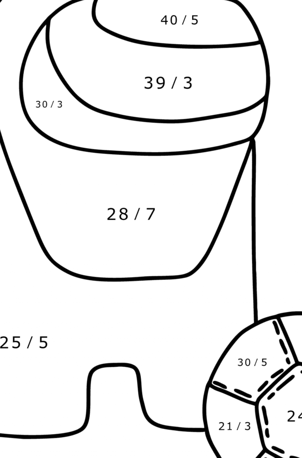 Red Among Us colouring page ♥ Online and Print for Free!