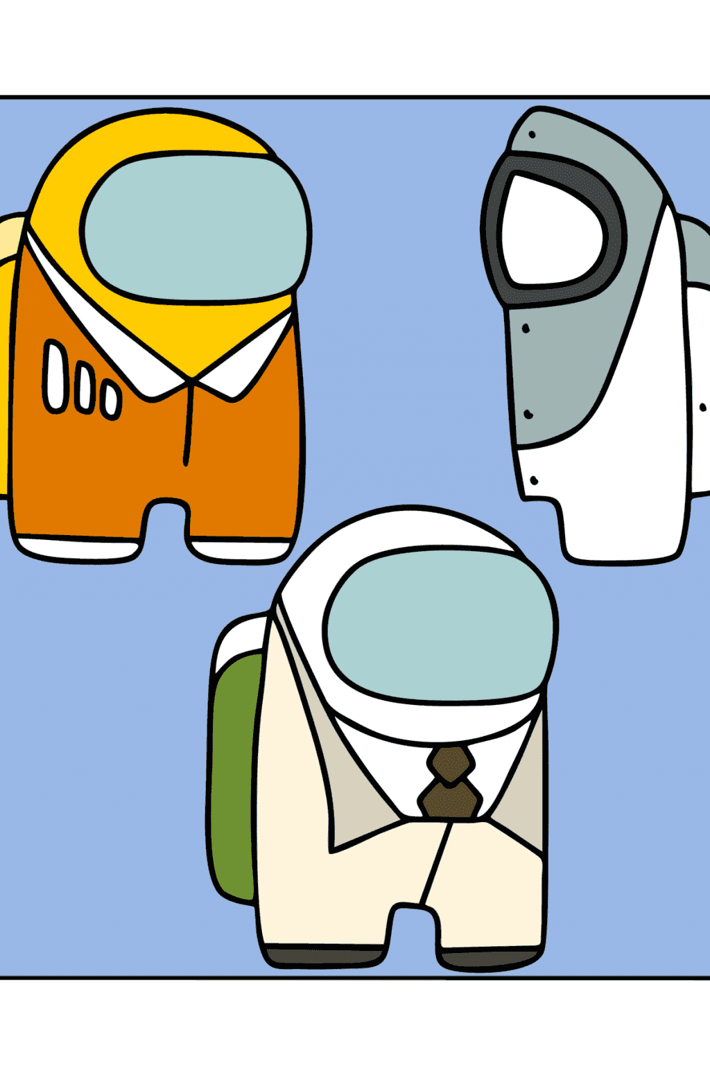 Among Us monster målarbild ♥ Måla Online och Skriv ut Gratis!