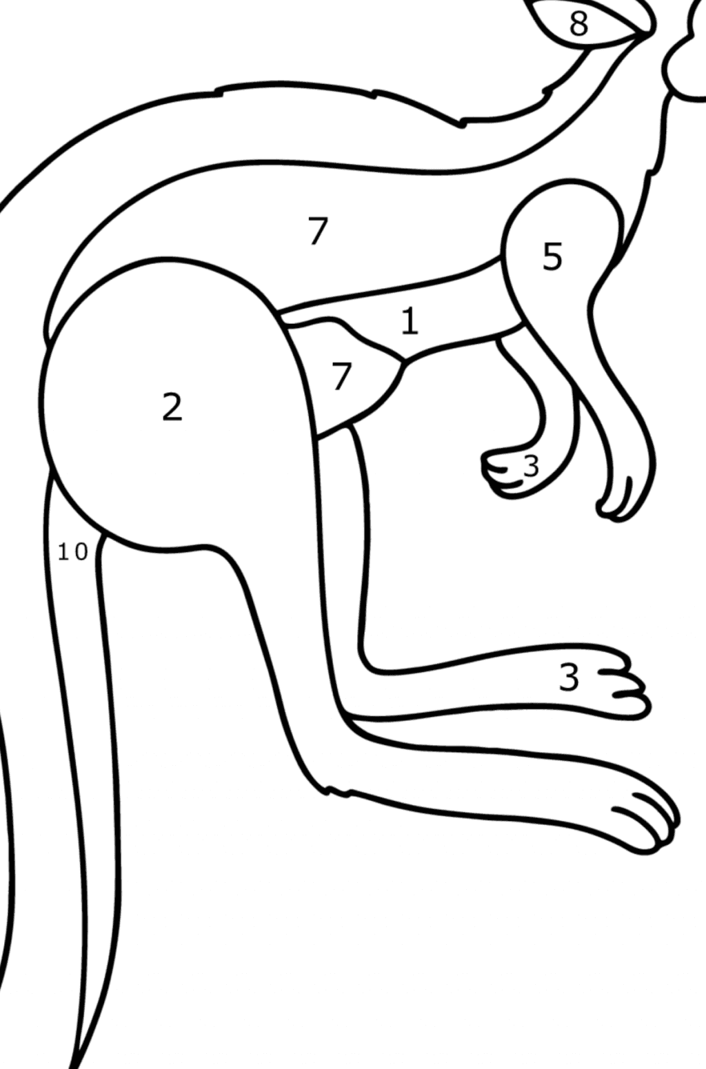 Antelope Kangaroo сolouring page ♥ Online and Print for Free!