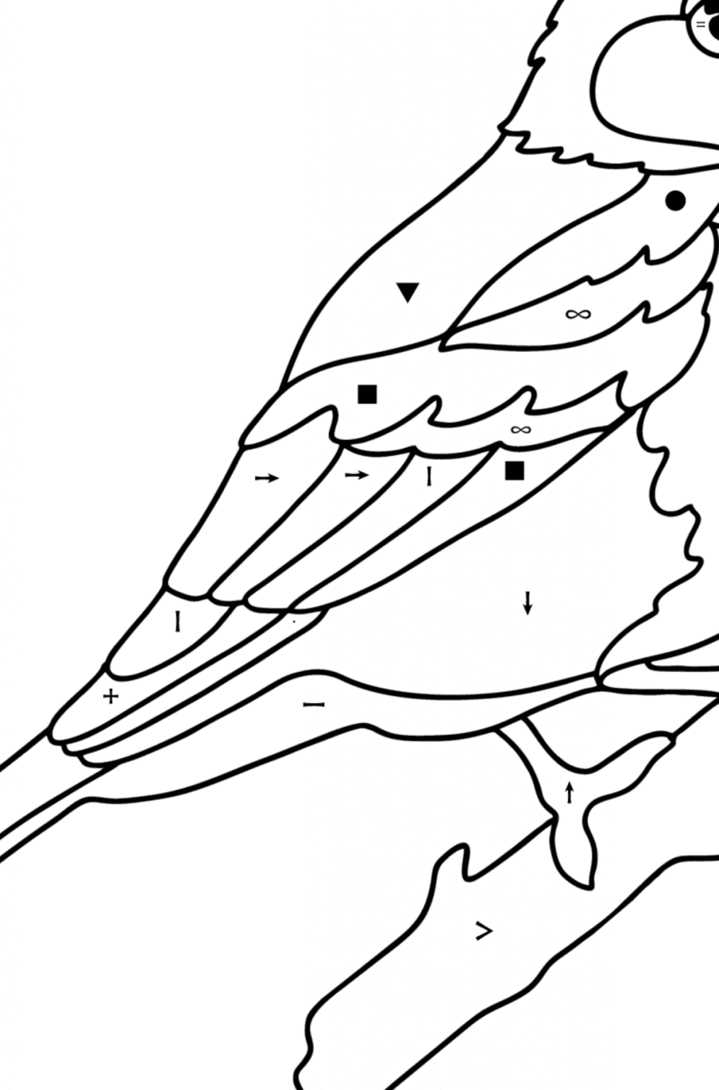 Coloriage Oiseau rouge-gorge ♥ En ligne ou imprimer gratuit