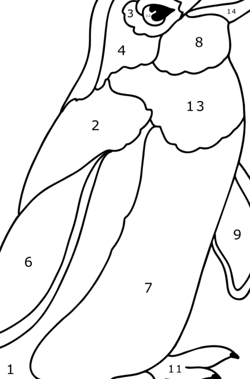 Mewarnai gambar Penguin Biru - Online dan Cetak Gratis!