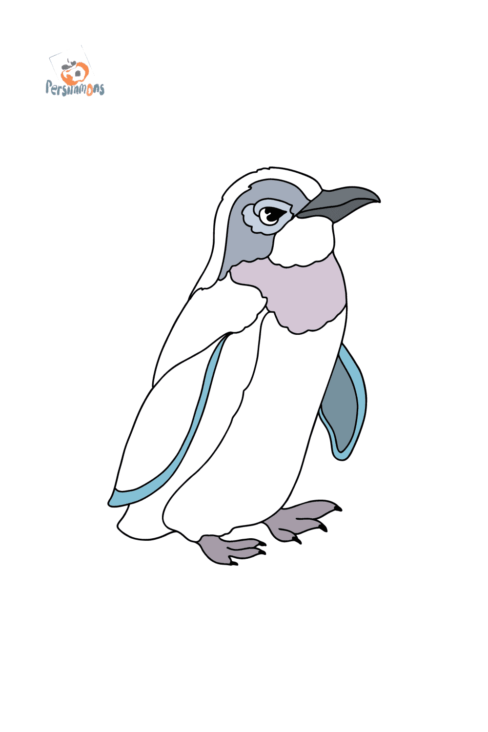 Blue Penguin сoloring page ♥ Online and Print for Free!