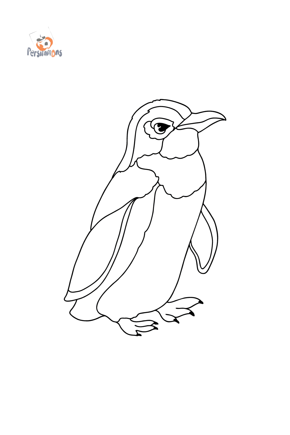 Målarbild Blå pingvin ♥ Måla Online och Skriv ut Gratis!