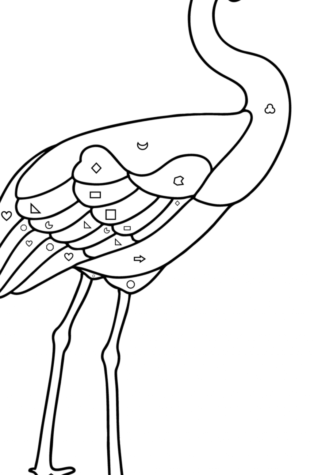 Brolga bird сolouring page ♥ Online and Print for Free!