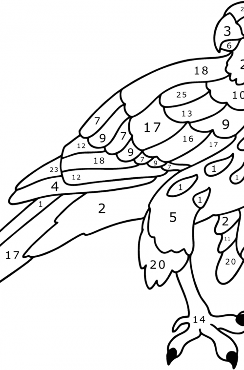 Falke ausmalbild für Kinder ♥ Drucken und Online Kostenlos!