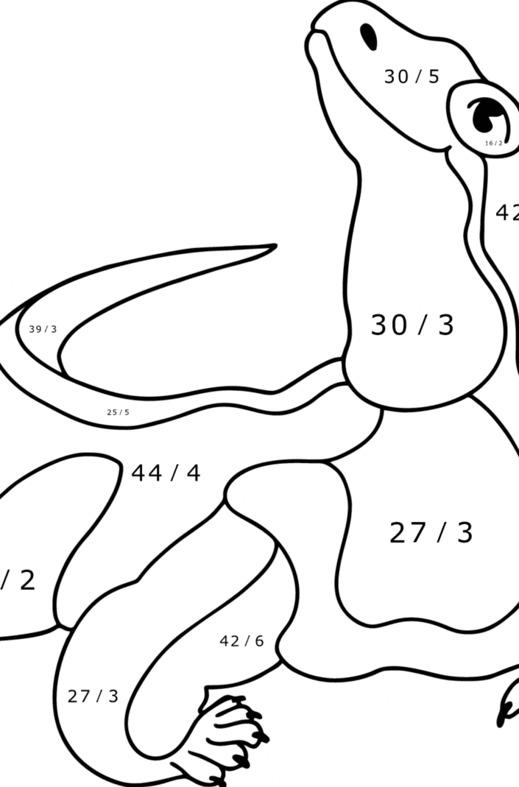 Monitor lizard сoloring page ♥ Online and Print for Free!