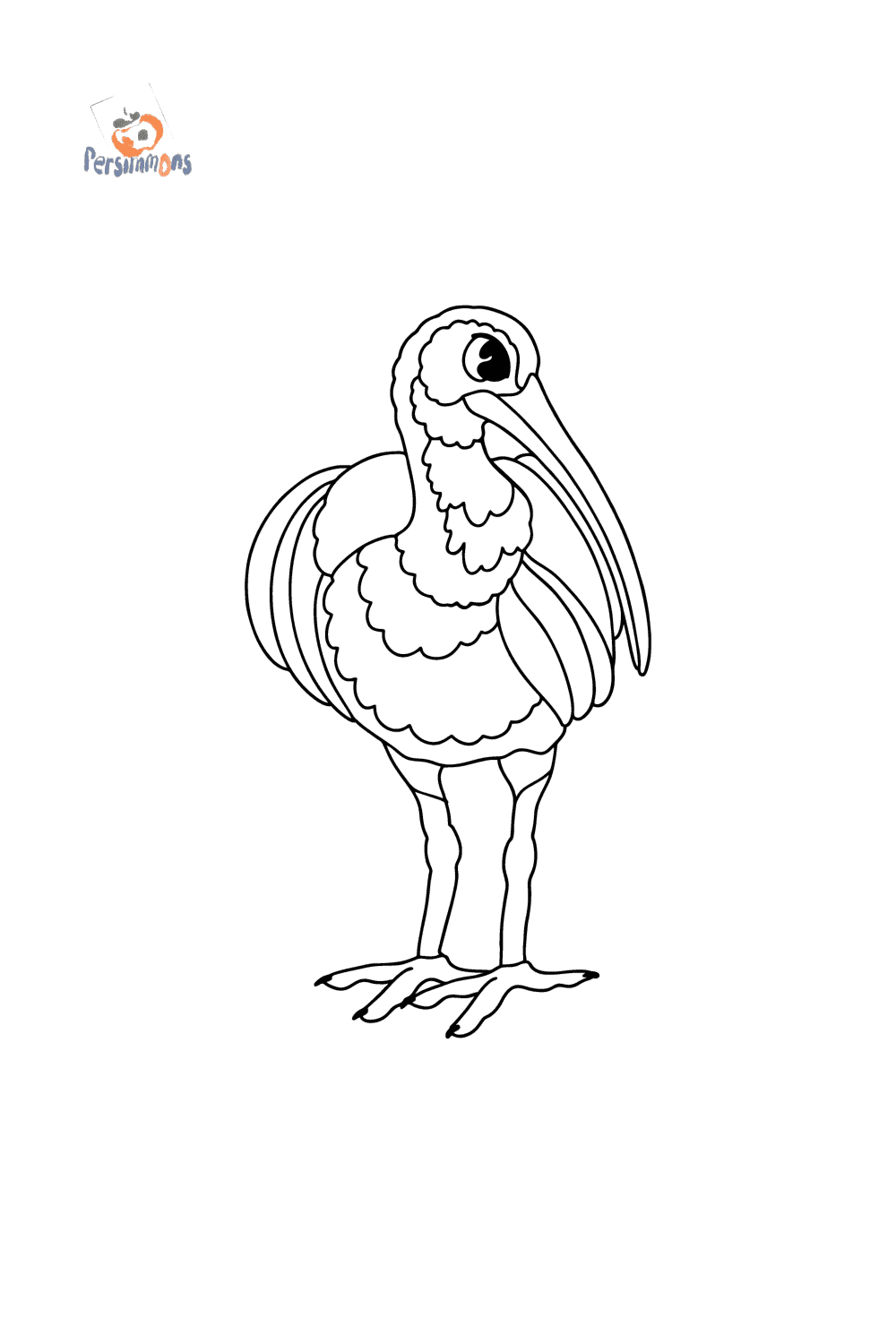 Stork ibis сoloring page ♥ Online and Print for Free!