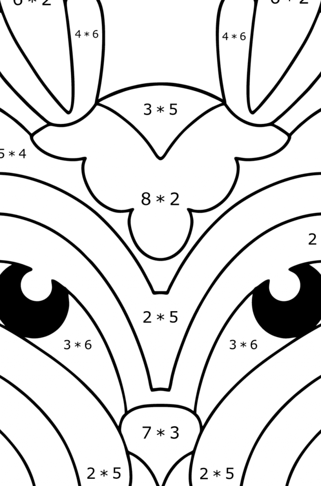 Deer Anti stress coloring page ♥ Online and Print for Free!