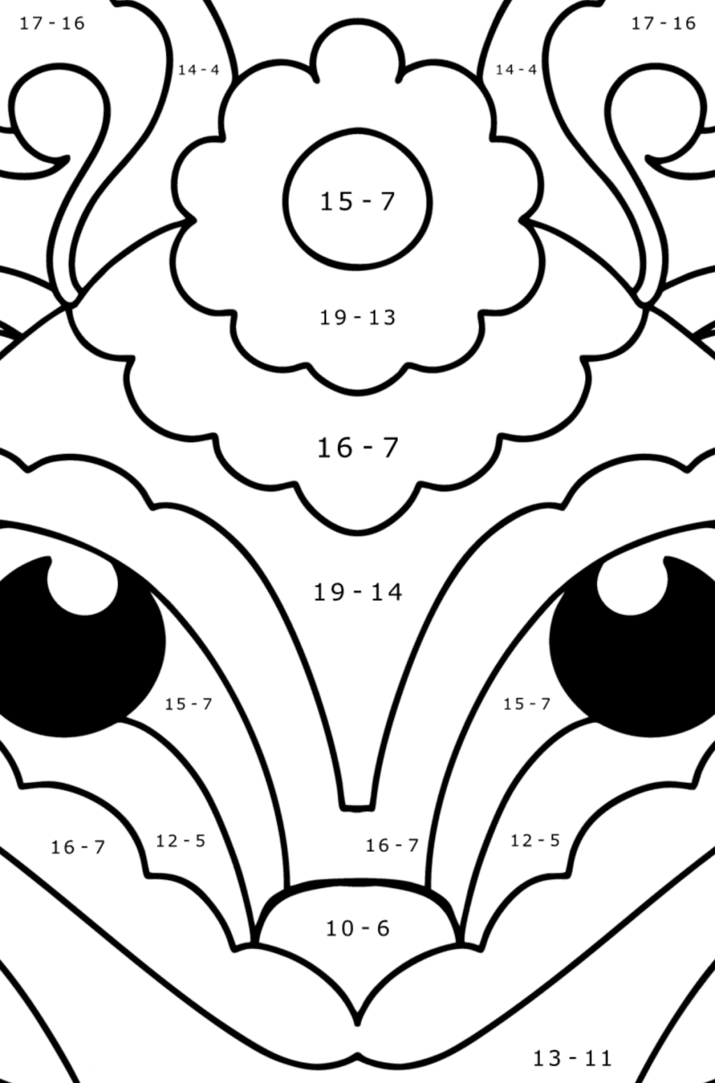 Coloriages Magiques Soustraction - En ligne ou à imprime