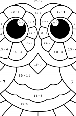 Easy stress relief coloring page - Owl ♥ Online and Print for Free!
