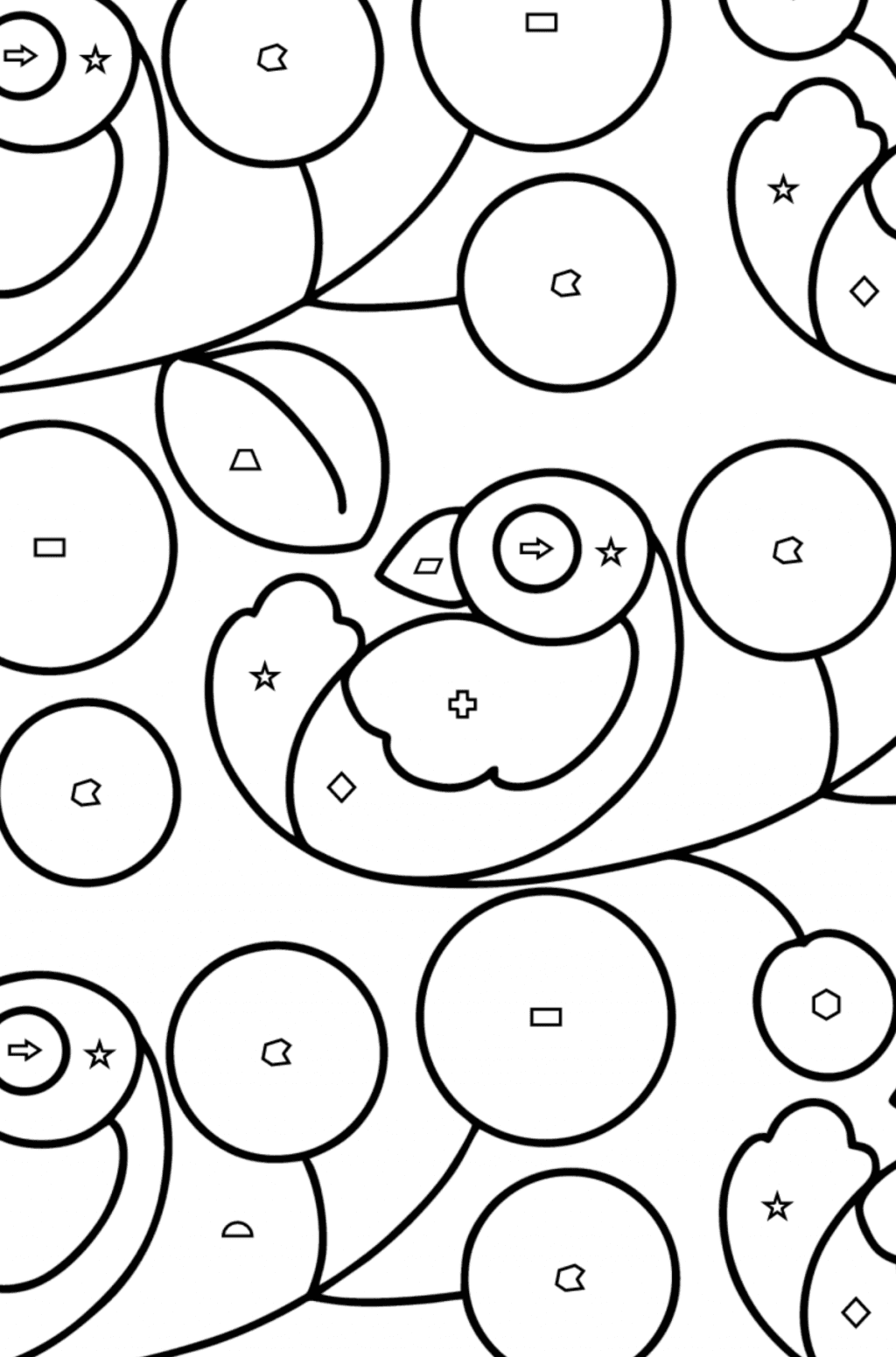 Bird Pattern coloring page ♥ Online and Print for Free!