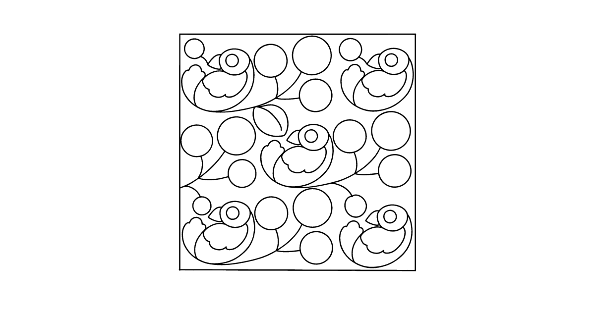 Bird Pattern coloring page ♥ Online and Print for Free!