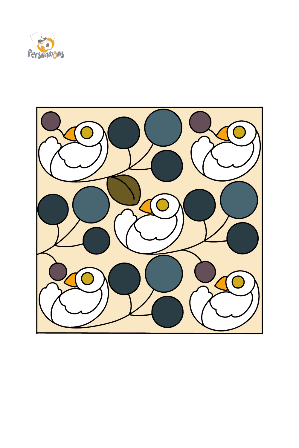 Bird Pattern coloring page ♥ Online and Print for Free!