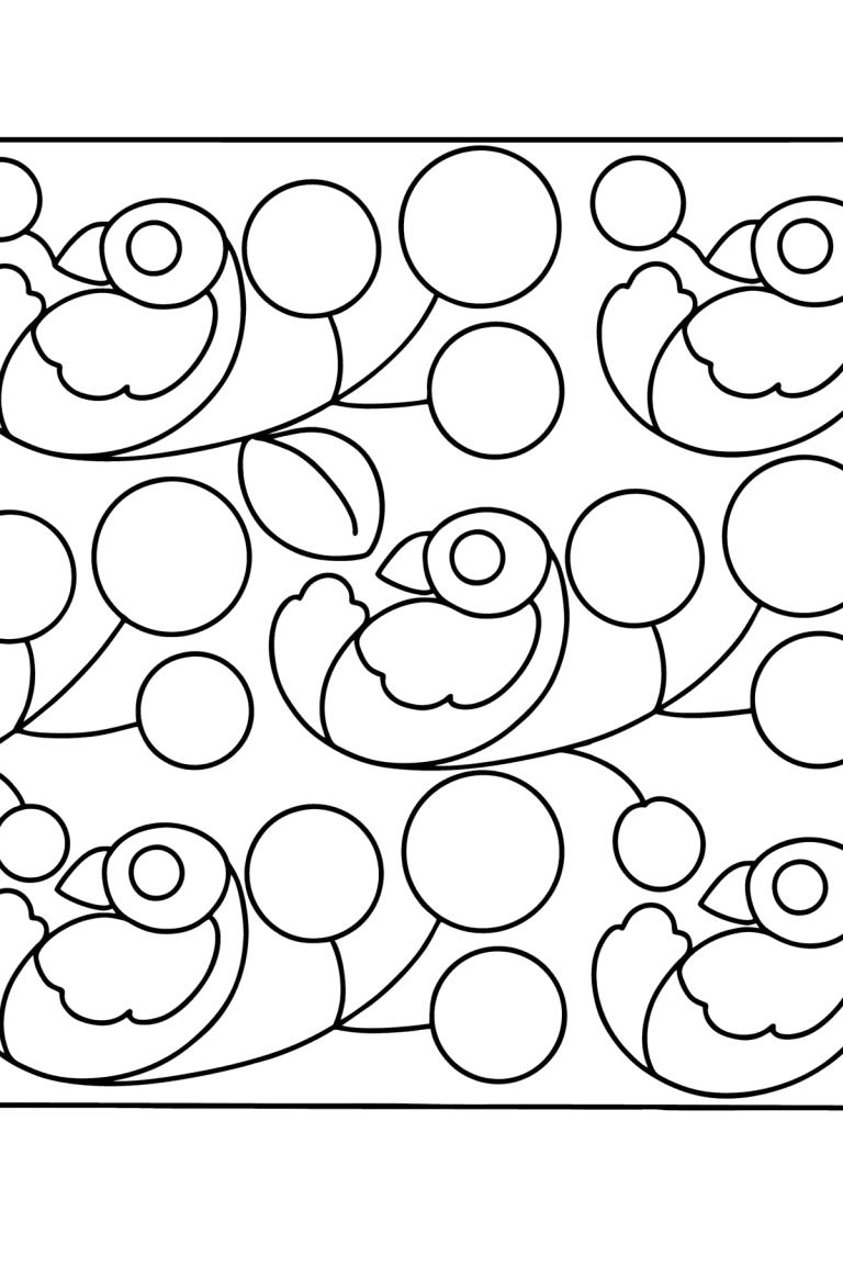 Bird Pattern coloring page ♥ Online and Print for Free!