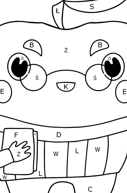 Kolorowanka Apple inteligentny | Coloring-for-Kids.com