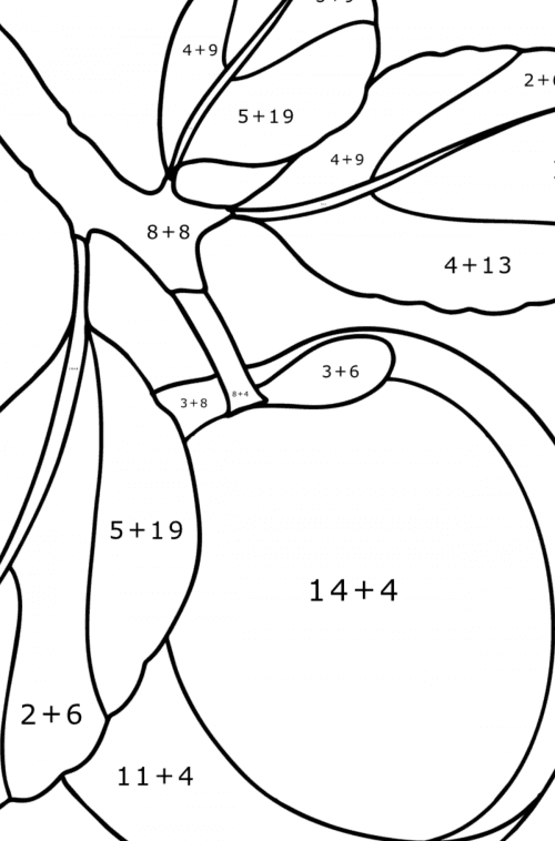 Red Apple сoloring page ♥ Online and Print for Free!