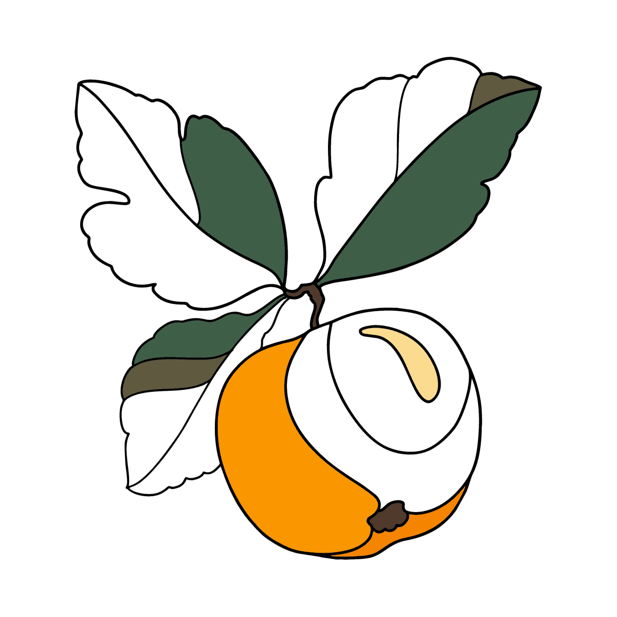 Yellow apple сoloring page ♥ Online and Print for Free!