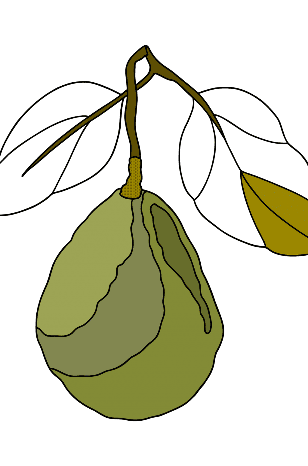 Avocado with Delicious Drink coloring page ♥ Online for Free!