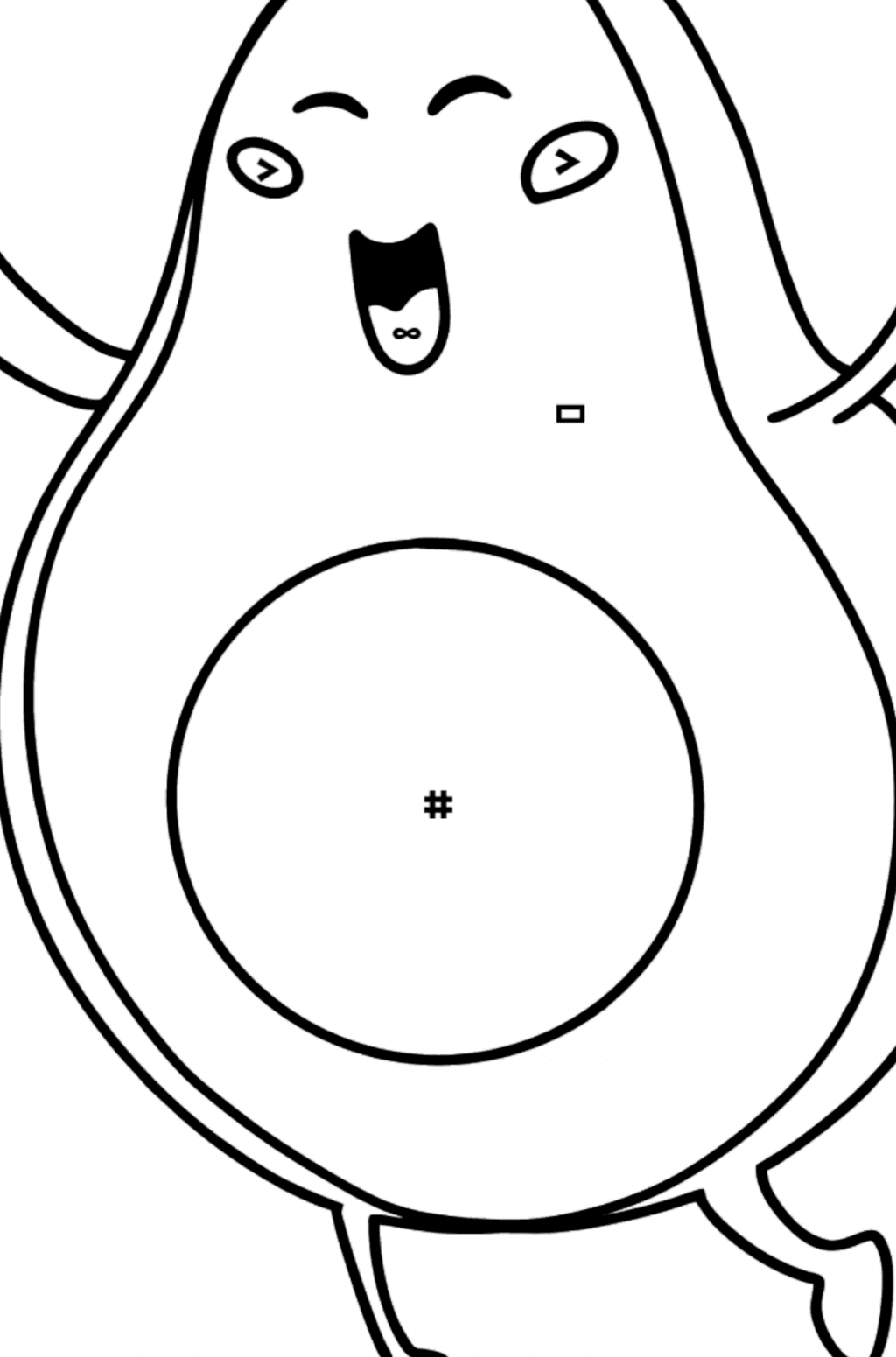 Avocado Hug coloring page ♥ Online or Printable for Free!