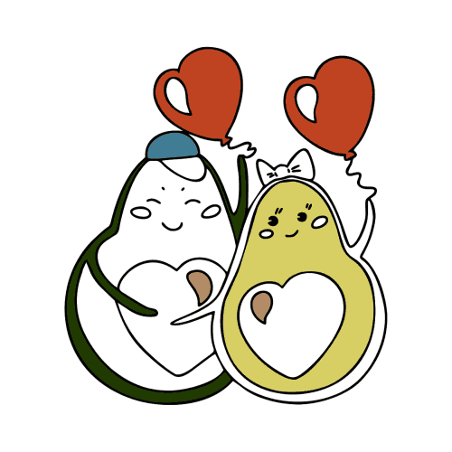 Alpukat mewarnai gambar - Unduh, cetak, online untuk anak-anak!