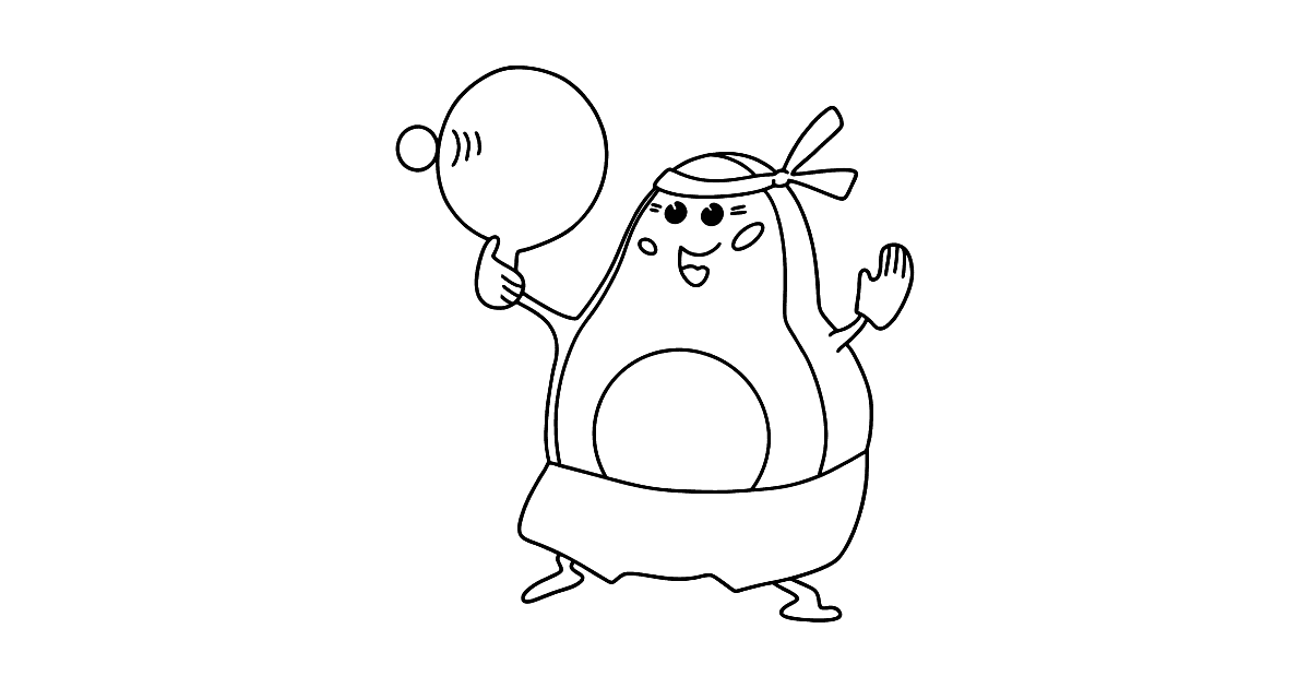 Büyüleyici Avokado boyama sayfası | Coloring-for-Kids.com