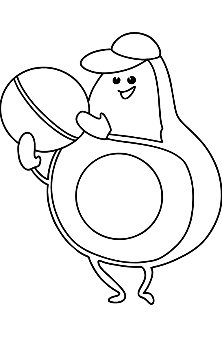 Dibujos de aguacate para colorear - Imprime y en Línea Gratis
