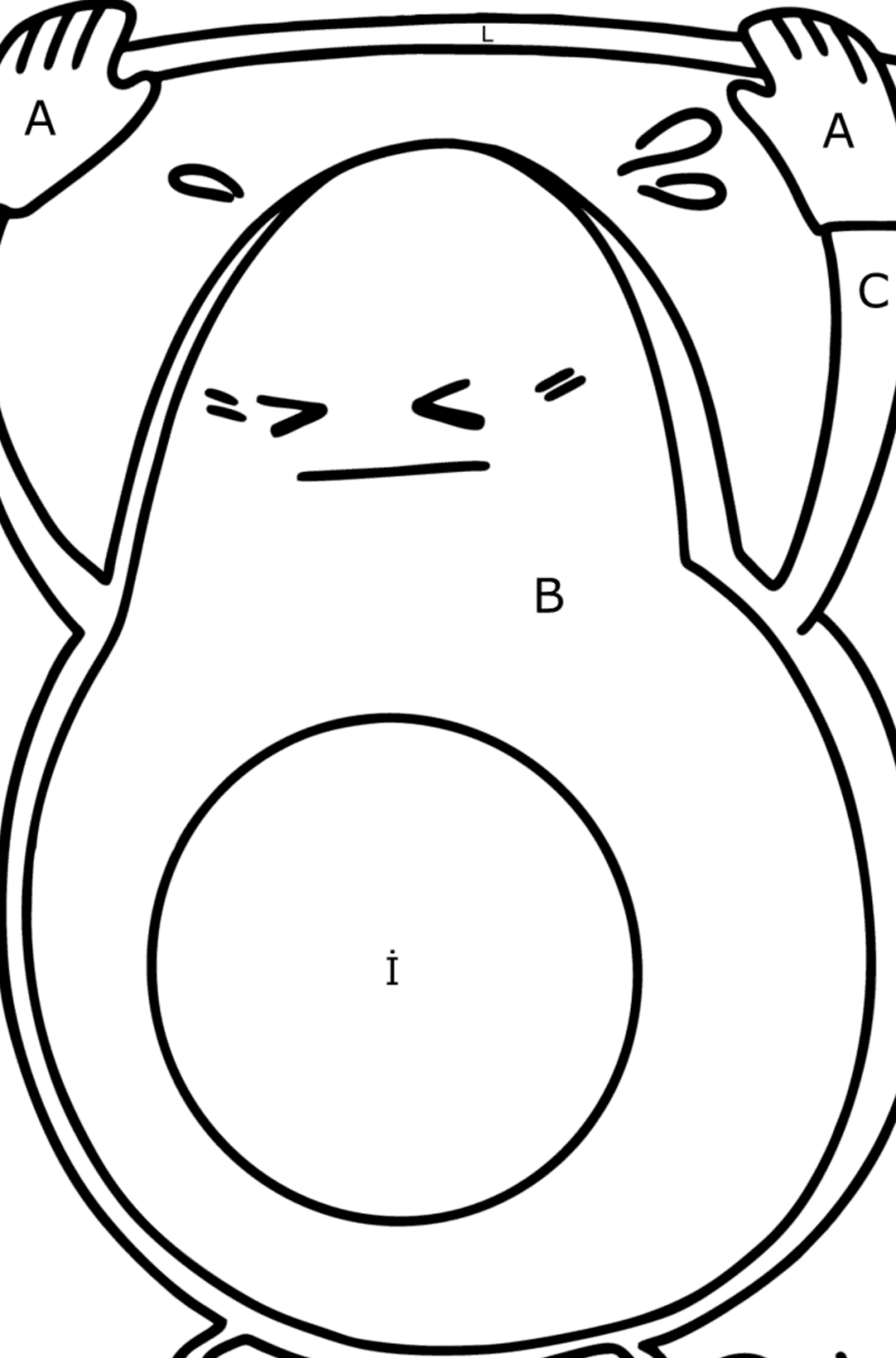 Güzel avokado Boyama Sayfası | Coloring-for-Kids.com