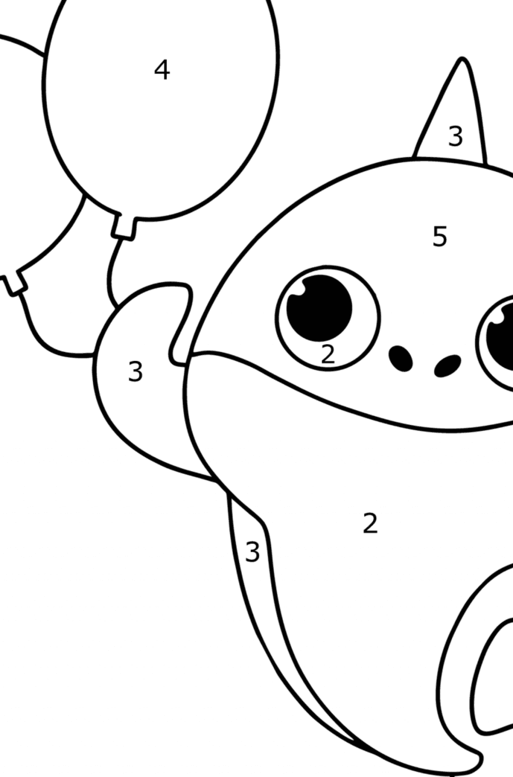 Baby shark coloring page ♥ Online and Print for Free!
