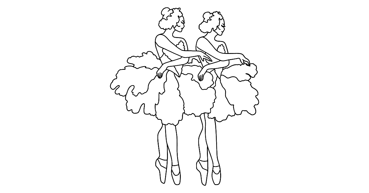 Beautiful Ballerinas coloring page - Online or Printable for Free!