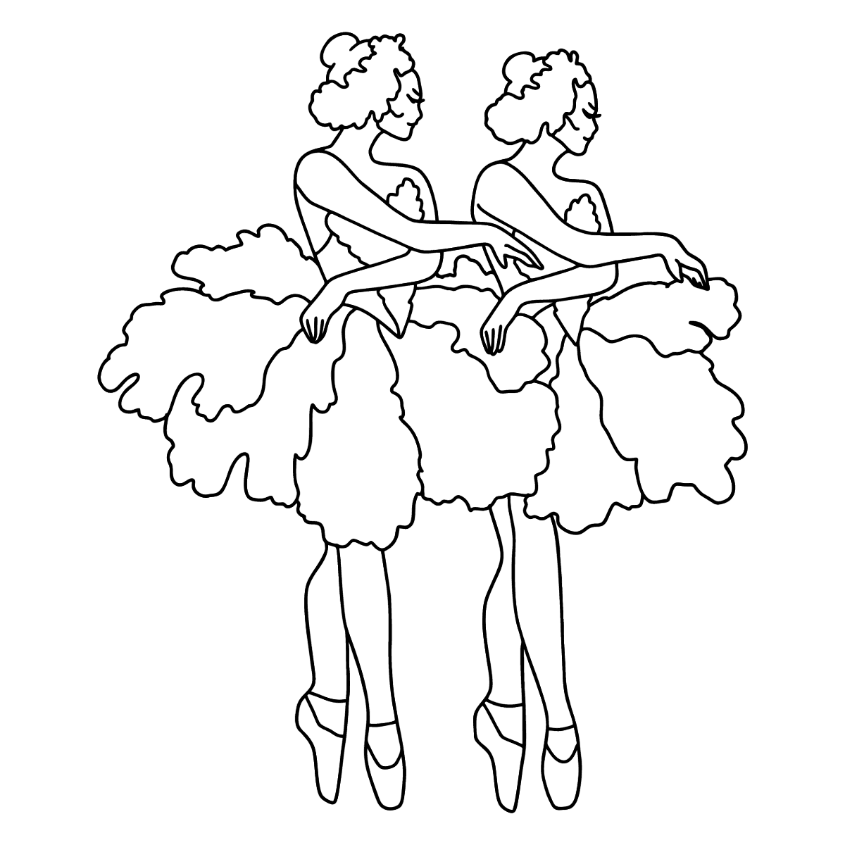 Beautiful Ballerinas coloring page - Online or Printable for Free!