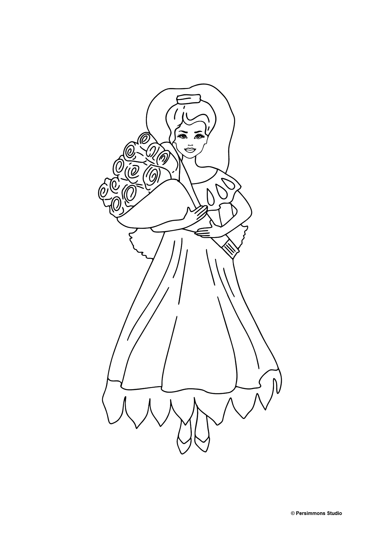 Barbie and Roses coloring page ♥ Print for Free!