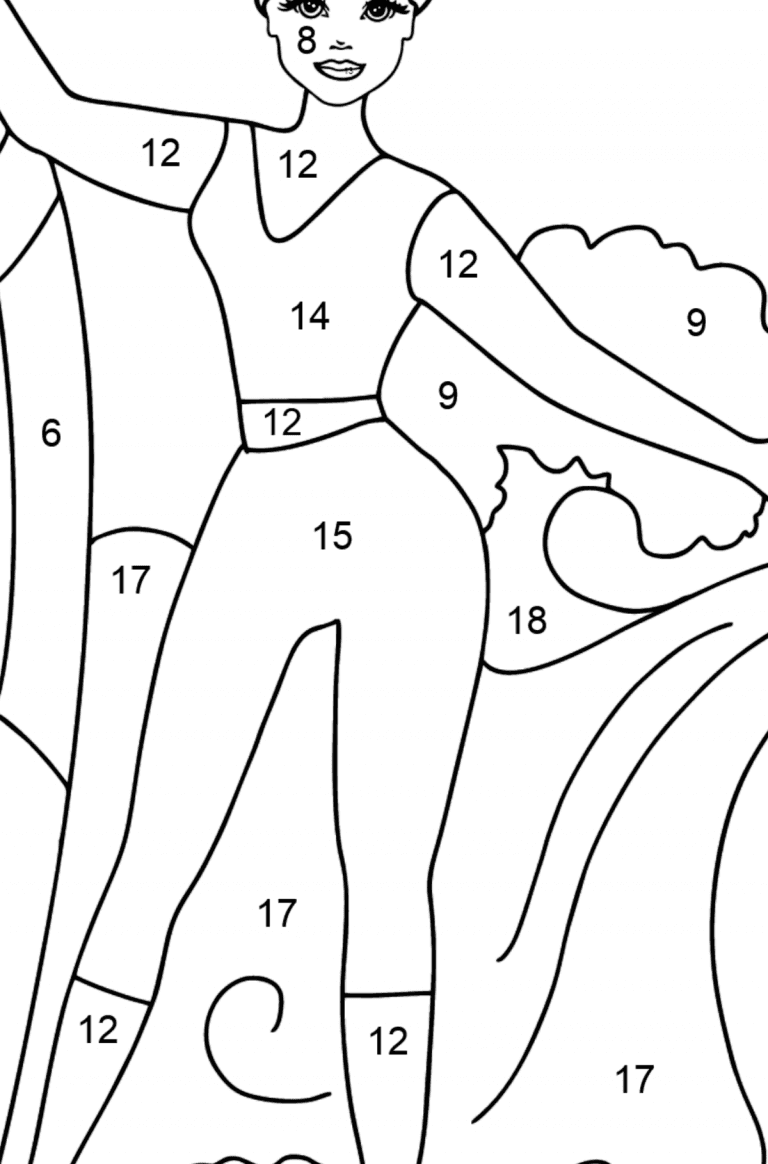 Barbie Surfer Doll coloring page ♥ Online!