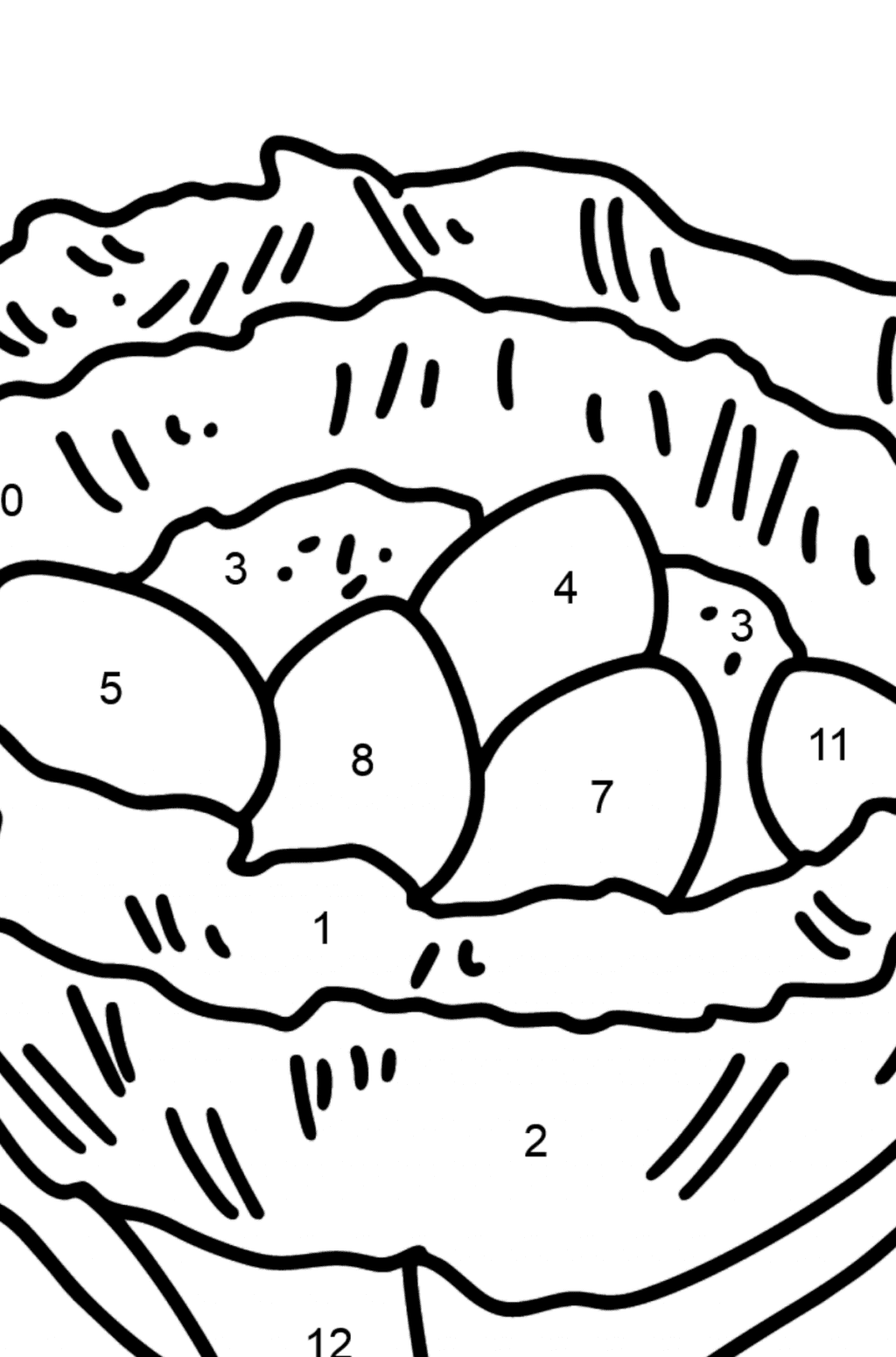 Birds Nest coloring page ♥ Online or Printable for Free!