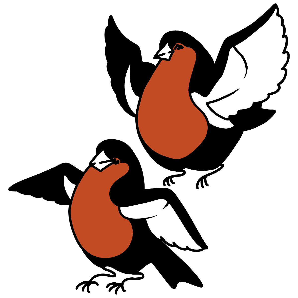 Ausmalbild Gimpel für Kinder ♥ Kostenlos Drucken und Online!