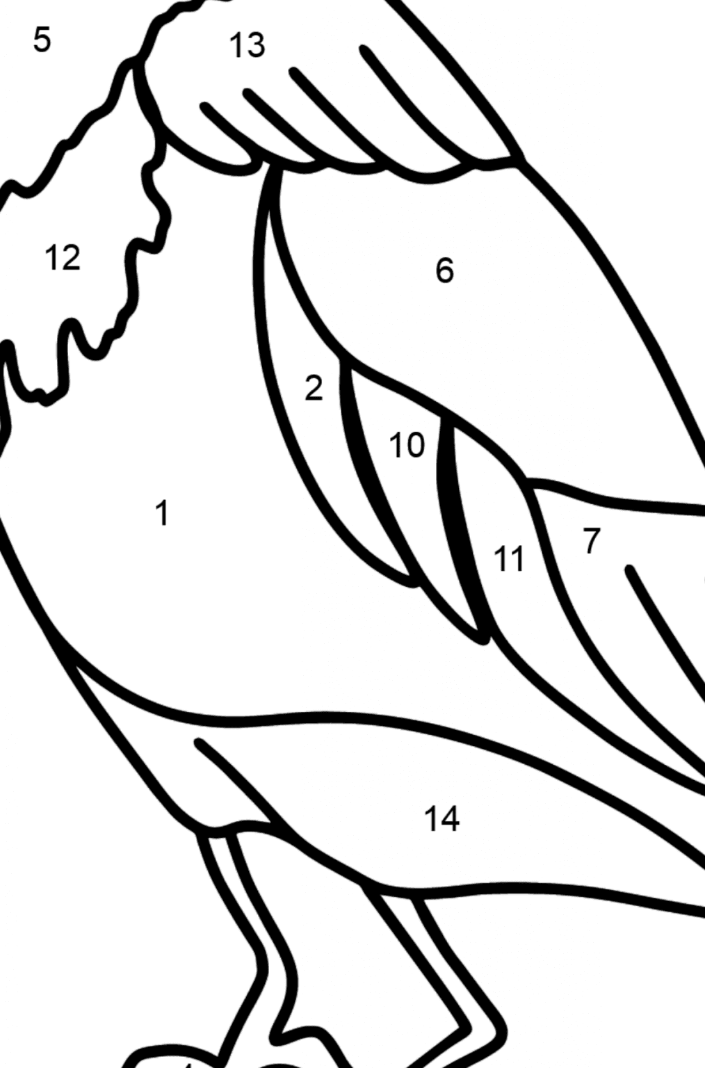 Crow coloring page for kids ♥ Online or Printable for Free!