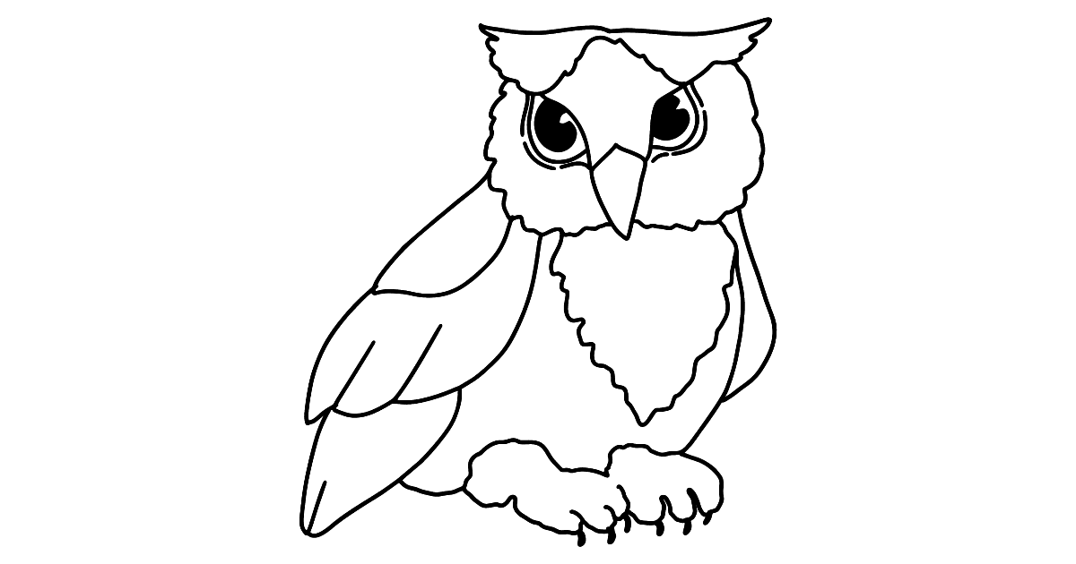 Owlet coloring page ♥ Online or Printable for Free!