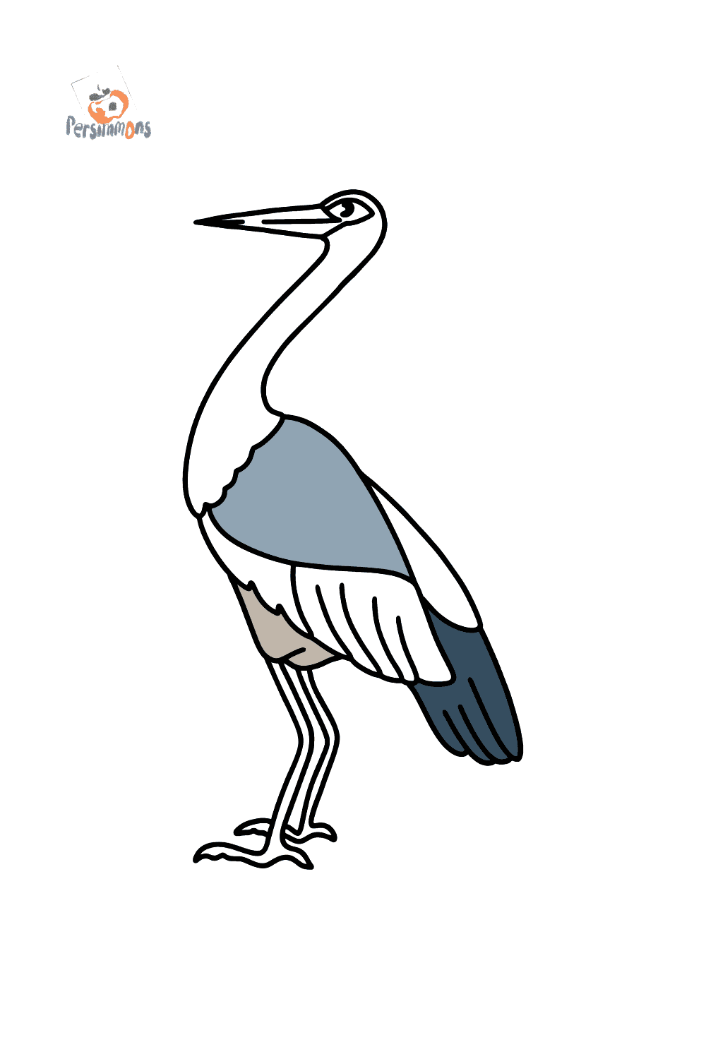 Stork tegning til fargelegging ♥ Online og skrive ut gratis!