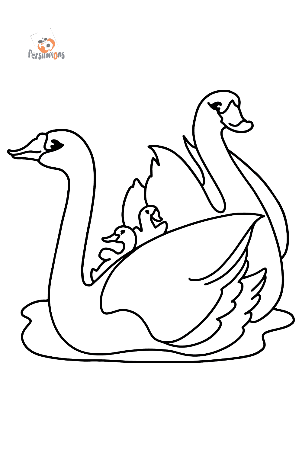 White Swans coloring page ♥ Online or Printable for Free!