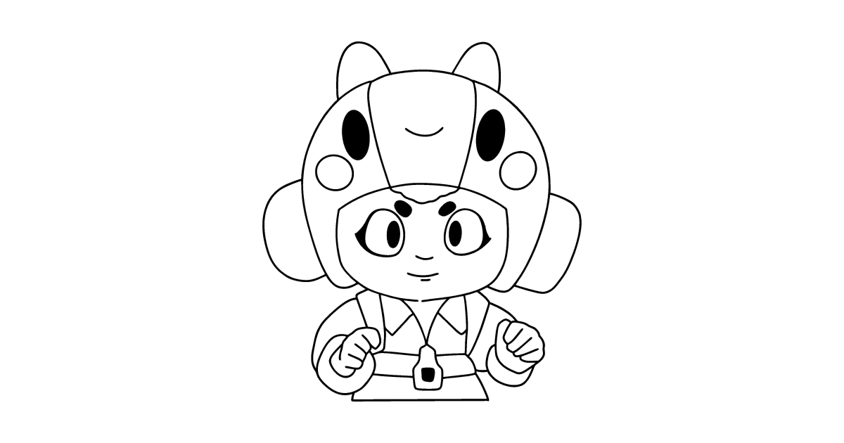 Brawl Stars Bea coloring page ♥ Online and Print for Free!