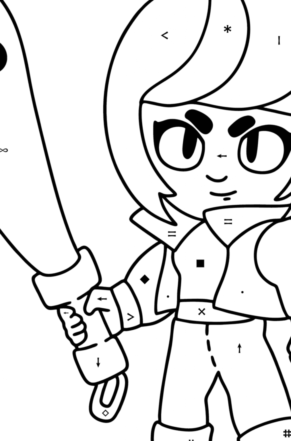 Brawl Stars Bibi coloring page ♥ Online and Print for Free!