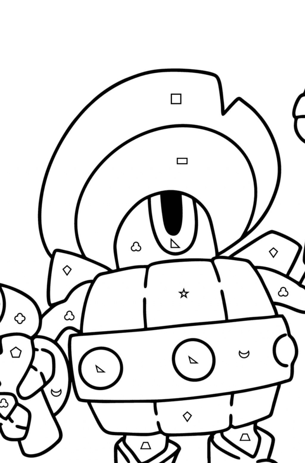 Brawl Stars Darryl colouring page ♥ Online and Print for Free!